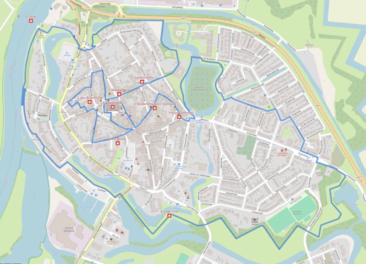 Stadswandeling Doesburg (7,5 km) - kaart en gpx!
